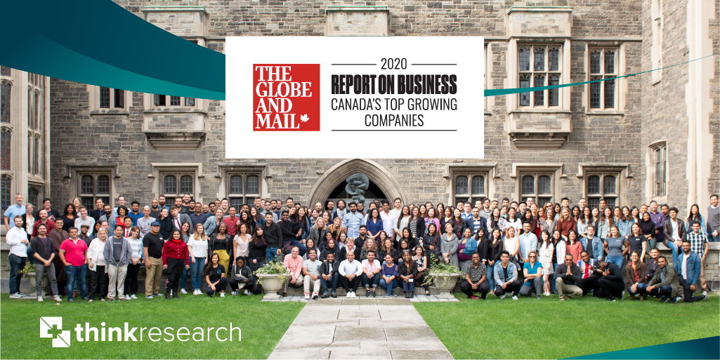 Think Research earns spot on The Globe and Mail’s ranking of Canada’s ...